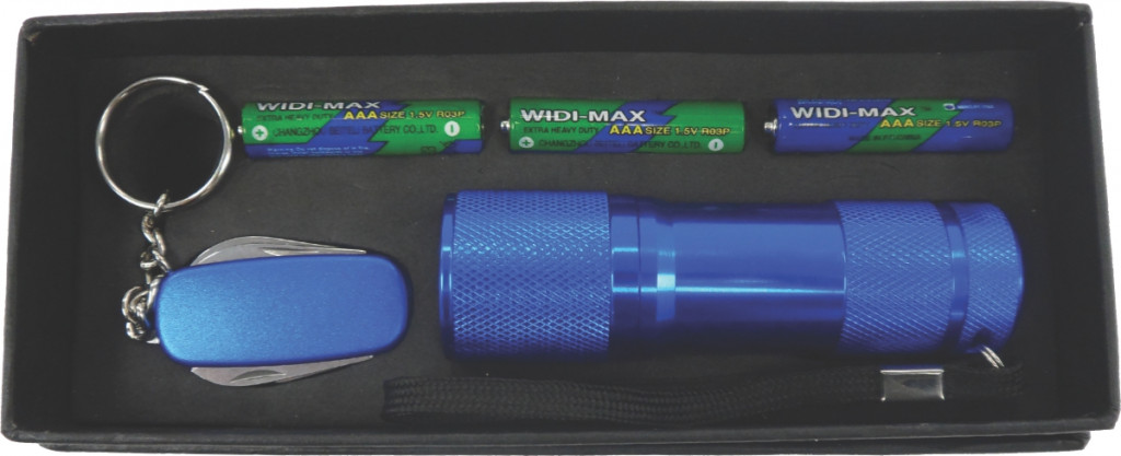 9 LED Flashlight Gift Set | SOS Promo Products